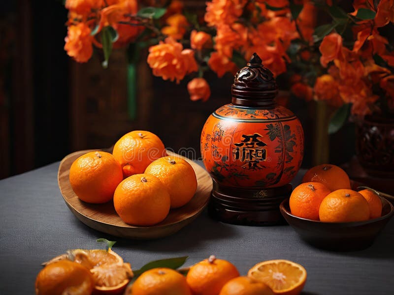 Many Mandarin Oranges are Seen during Chinese New Year Stock ...