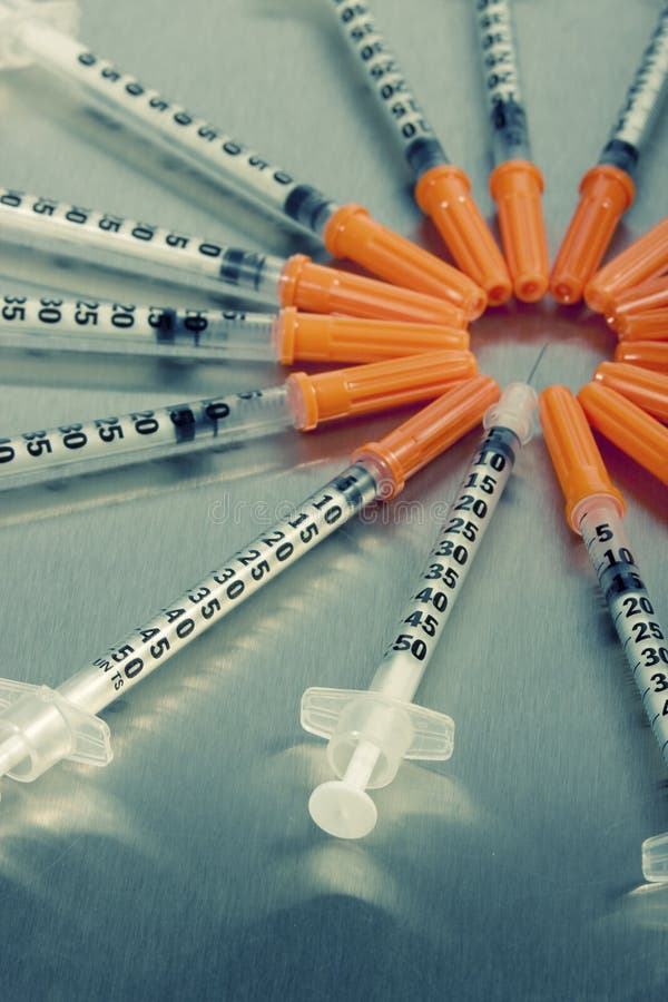 Medical Syringe Close-up. Syringes on the Table Stock Image - Image of ...