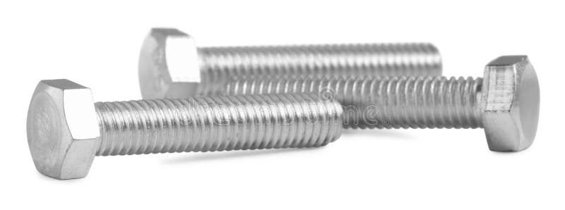 Many Metal Hex Bolts on White Background Stock Image - Image of little ...