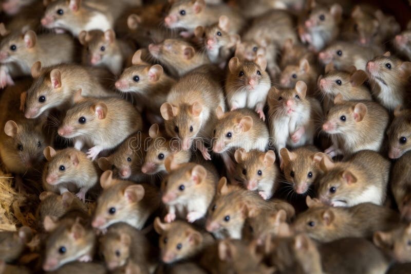 Many mice in the granary stock illustration. Illustration of wildlife ...