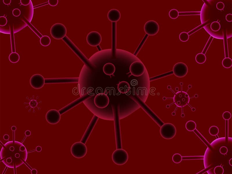 Many Microbiology Infection on Red Backgound Stock Vector ...