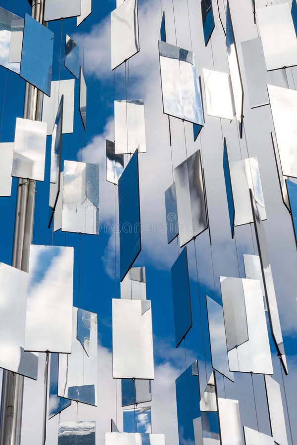 Abstract Blue Mirrors Background Stock Image - Image of lights ...