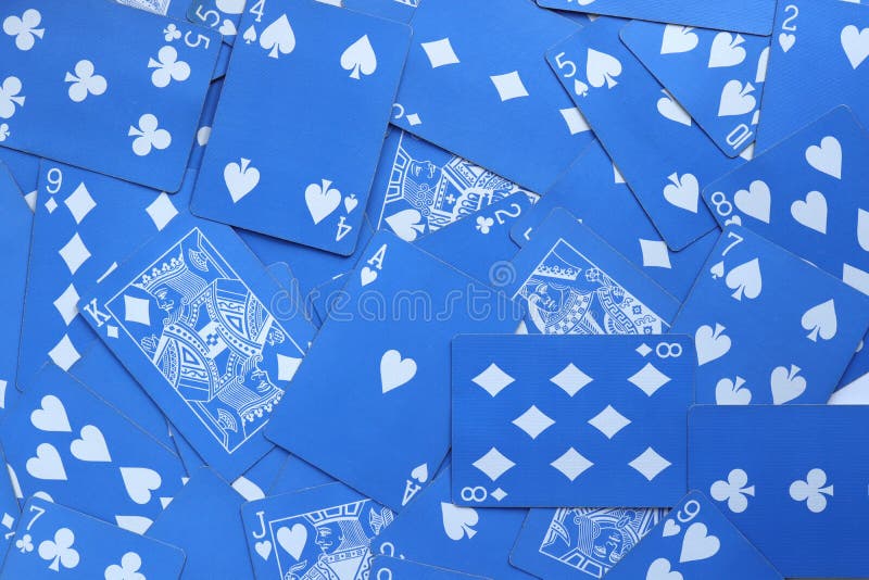 Blue playing cards pile stock photo. Image of classic - 51940020