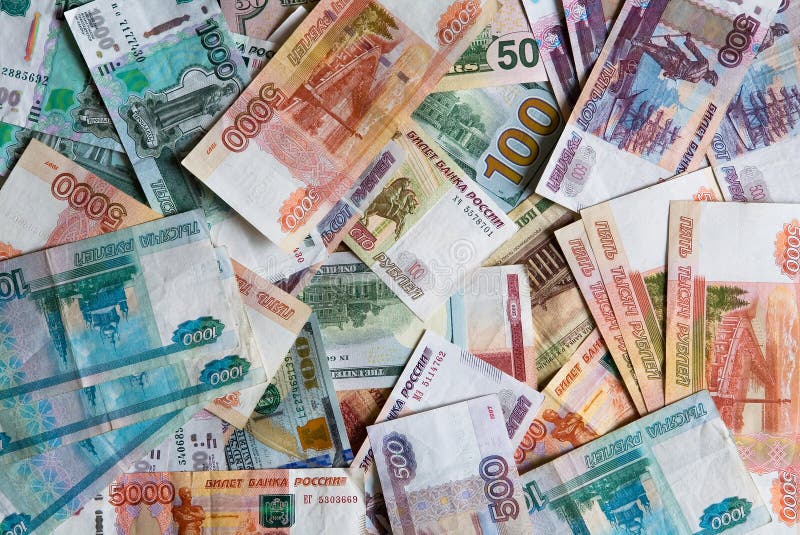 Many Monetary Denominations of Different Denominations. Stock Photo ...