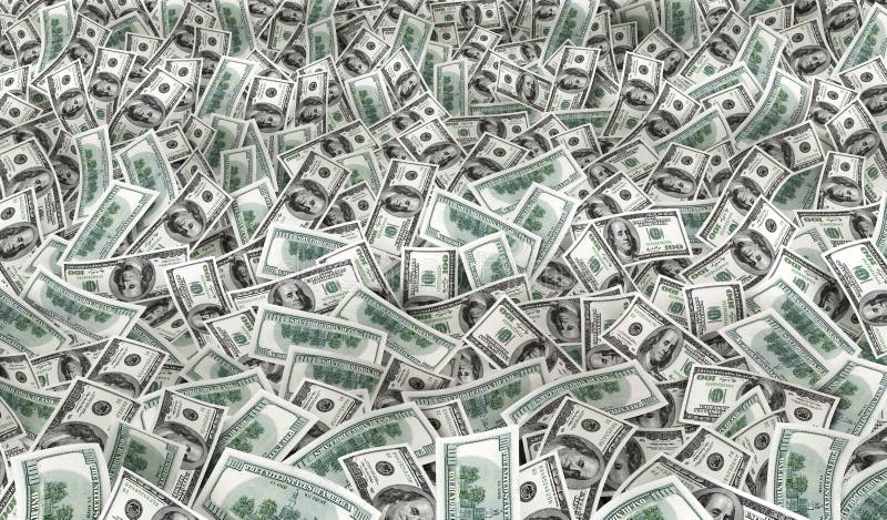 Many Money on a White Background Stock Illustration - Illustration of ...