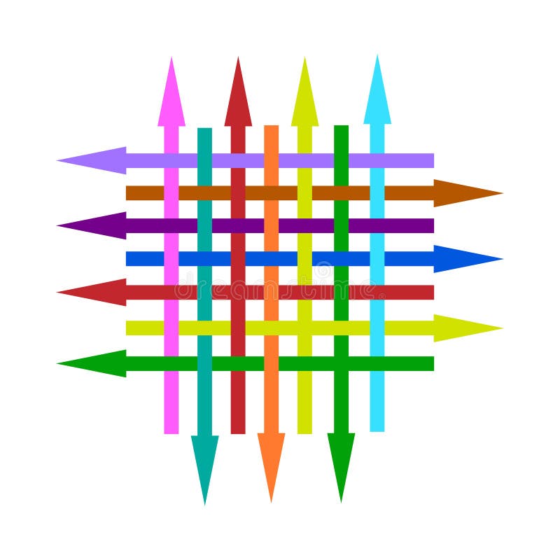 Many Multi-colored Arrows Directed in Opposite Directions and ...