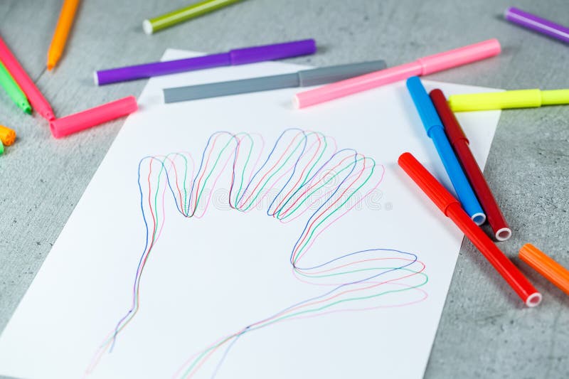 Many Multi-colored Markers for Stock Image - Image of marker ...