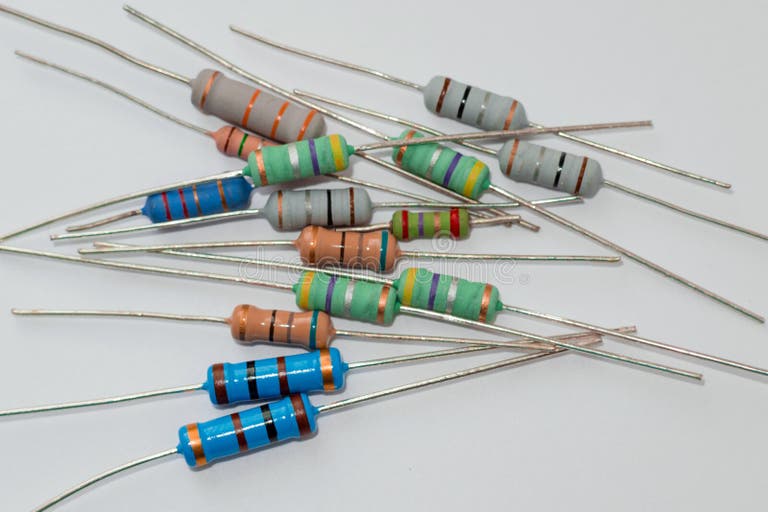 Many Multi-colored Resistors Stock Image - Image of detail, small: 98794079