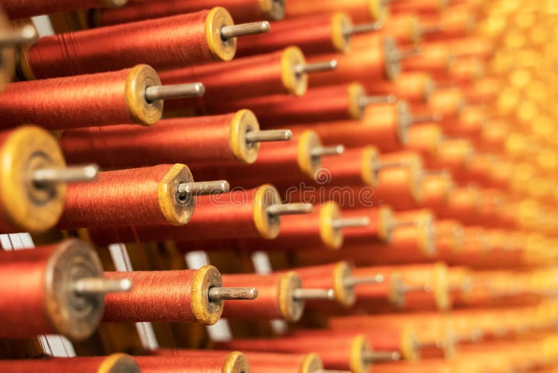Many Multi-colored Spool of Threads. Stock Photo - Image of coloring ...