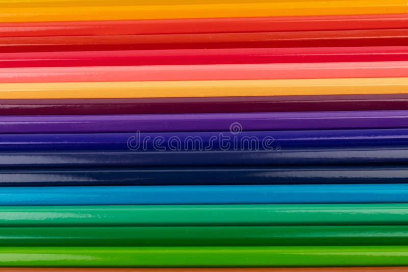 Many Multicolored Pencils, Isolated on White Background with Copy Space ...