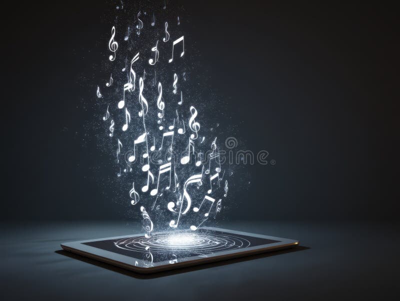 Many Musical Notes in the Form of Holographic Light Appear from the ...