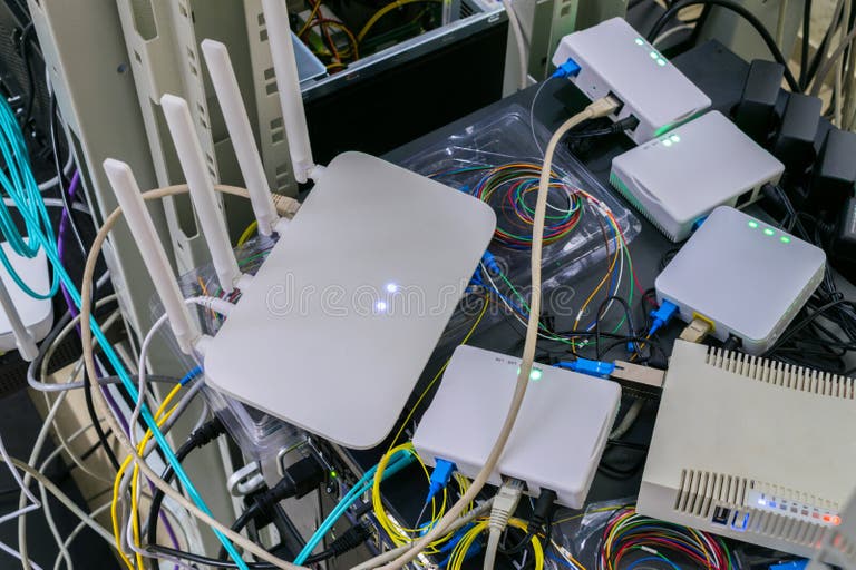 Many Networked Internet Devices are Randomly Placed in the Rack ...