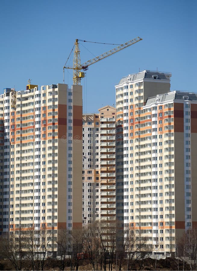 Many New Building New Building Constructing in Process Stock Photo ...