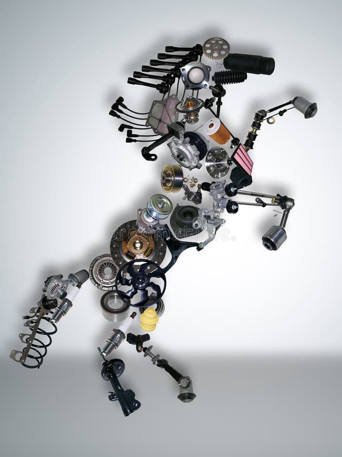 Many new spare parts stock illustration. Illustration of rack - 50266615