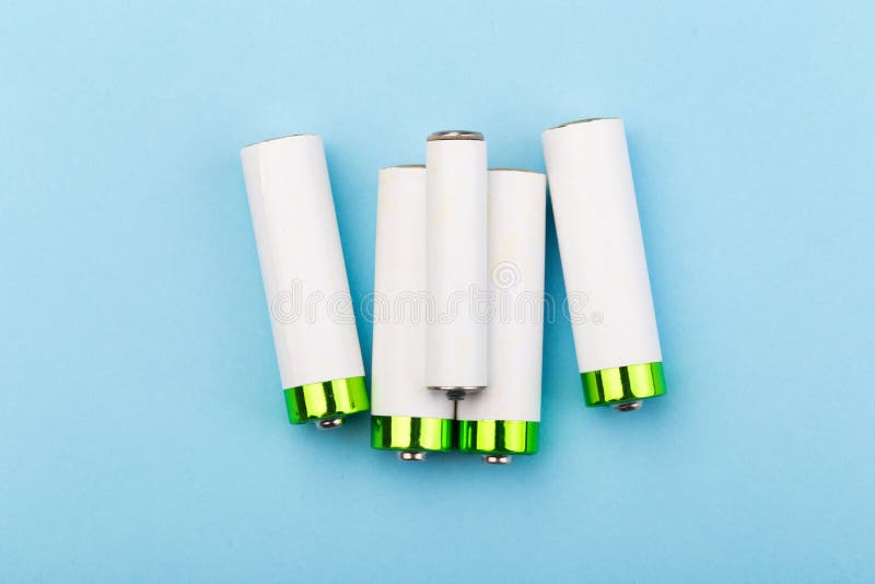 Many New and Used Batteries of Different Shapes, AA, Round Batteries on ...
