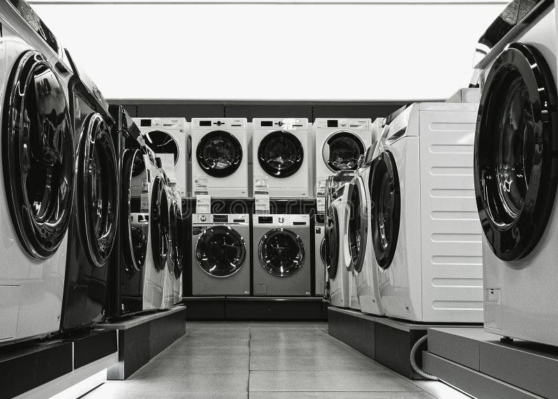 New washing machines stock image. Image of machine, commodities - 209546541