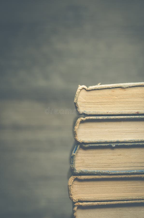 Many Old Books in a Pile in Library Stock Image - Image of bound ...