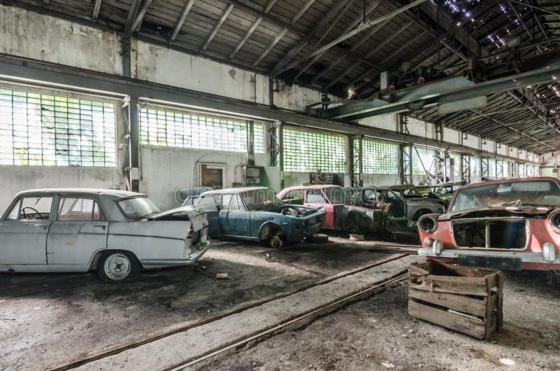 Many Old Forgotten Classic Cars Stock Image - Image of industry ...