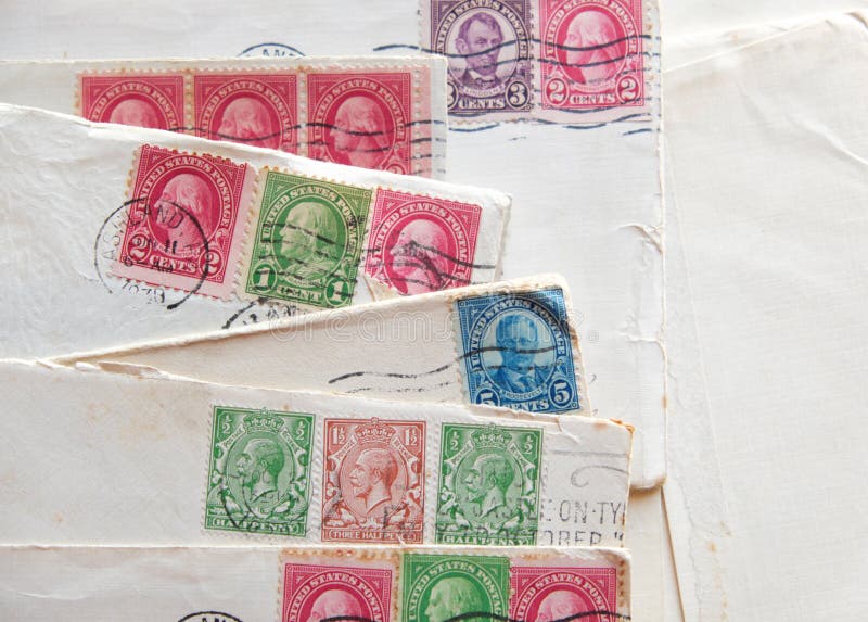 Many Old Letters, Envelopes, Postal Stamps Editorial Stock Image ...