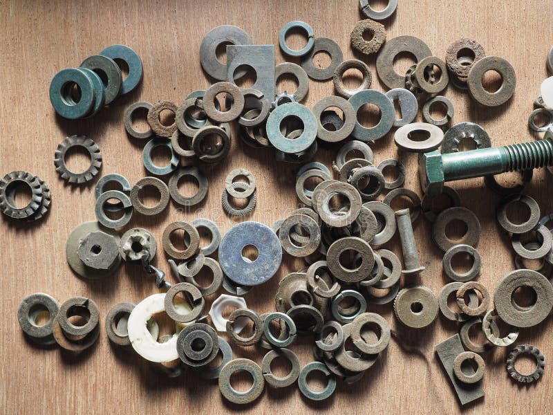 Old rusted washers stock image. Image of weathered, tools - 262499763