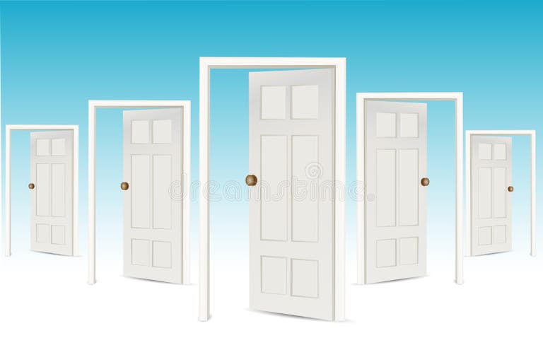 Many Open Doors Stock Illustrations – 366 Many Open Doors Stock ...