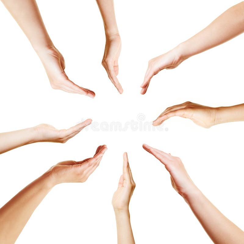 Spiral in hands stock image. Image of people, solidarity - 11838629