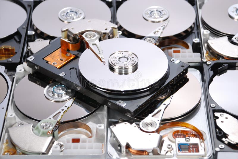 Open hard drives stock image. Image of datacenter, harddisk - 92813897