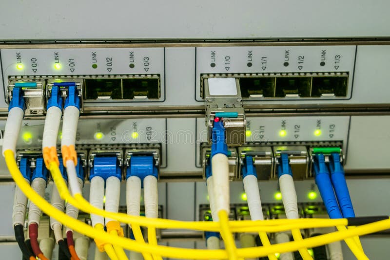Many Optical Links are on the Front Panel of the Main Internet Router ...