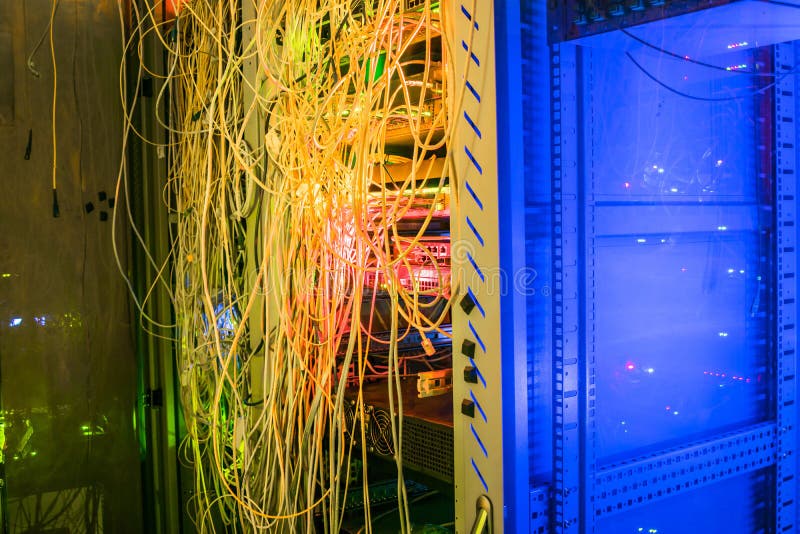 Wires in the computer lab stock photo. Image of room - 32872054