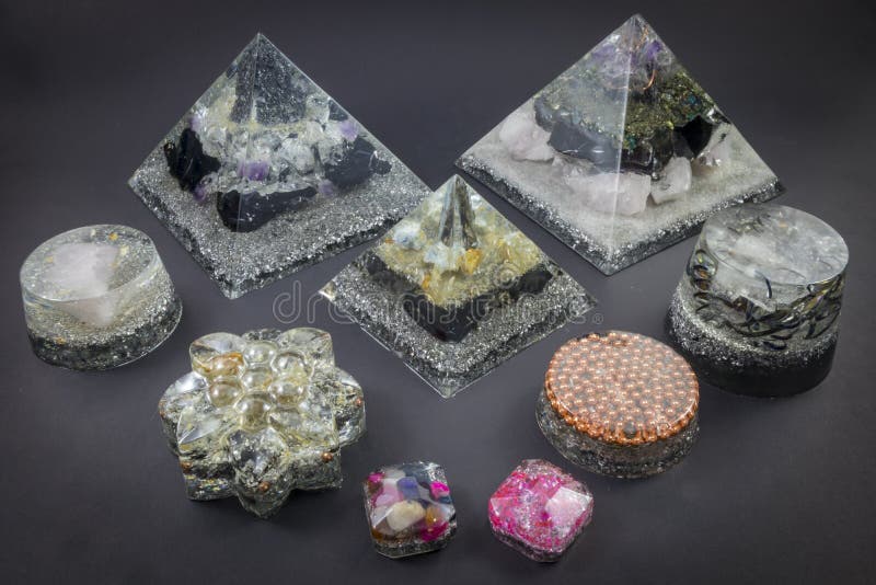 Many Orgone Generators. Orgonite Stock Image - Image of healing, life ...
