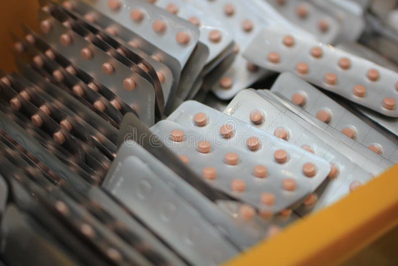 Packaged Tablets, Medicine Pills or Capsules. Drug Prescription for ...