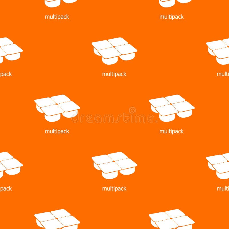 Many Packages Pattern Vector Orange Stock Vector - Illustration of ...