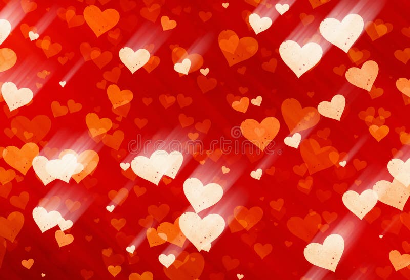 Many Painted Red Small Speckle Hearts Backgrounds Stock Illustration ...