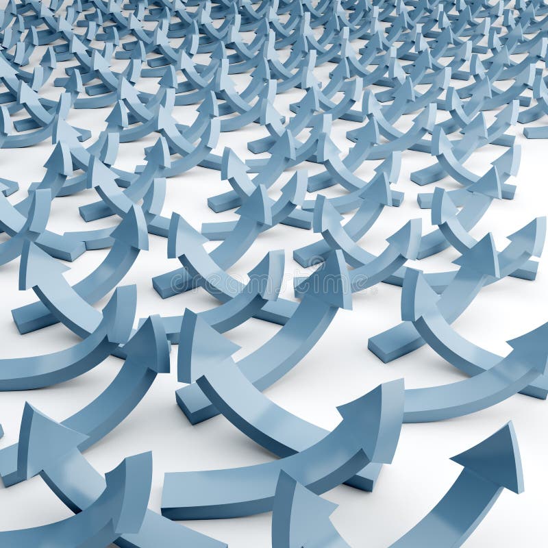 Many pale blue arrows stock illustration. Illustration of development ...