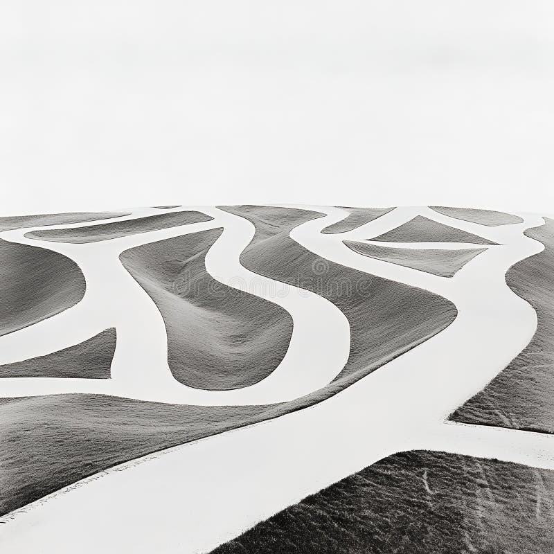 Many Paths, Difficult Decision Concept, Lost in Life. White Background ...