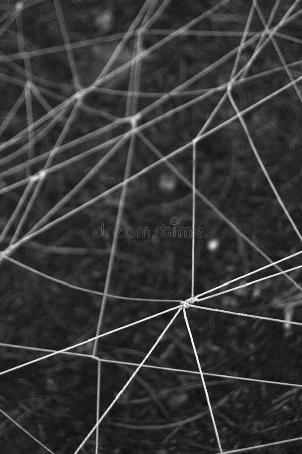 Many Paths of the White Thread of Fate Stock Image - Image of black ...