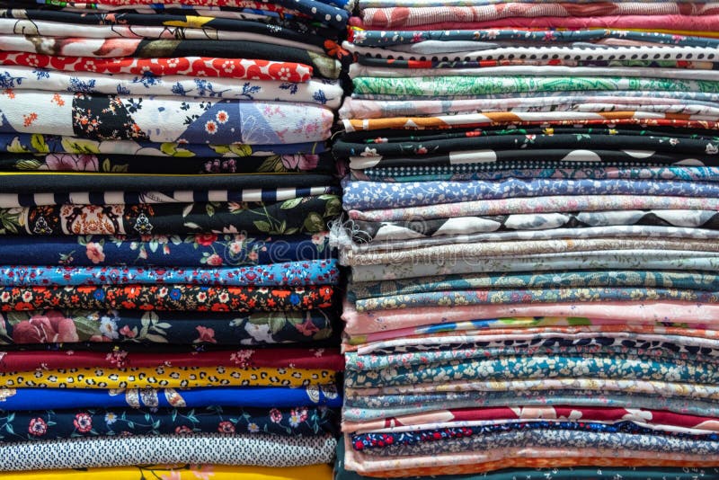 Many Pattern Silk Fabric Vietnam Stock Image - Image of ordered ...