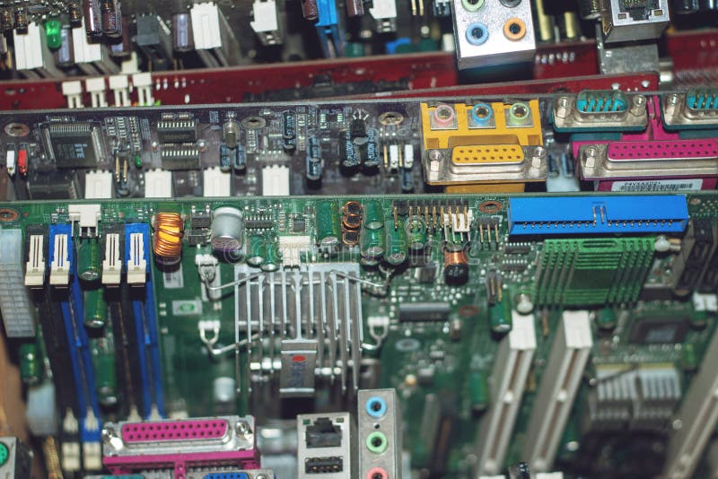Many PC Computer Motherboards. Circuit Cpu Chip Mainboard Core ...