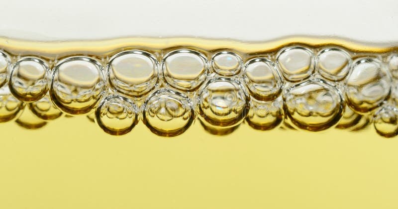 Many Pearls of Champagne in Glass on Surface Panorama Stock Photo ...