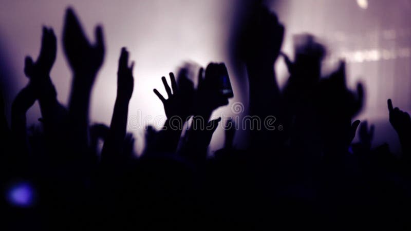 Many People Clapping at Rave Party, View from Stock Video - Video of ...