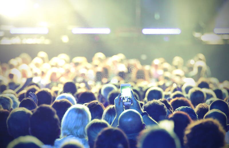 Many People at the Concert of a Famous Singer Stock Image - Image of ...