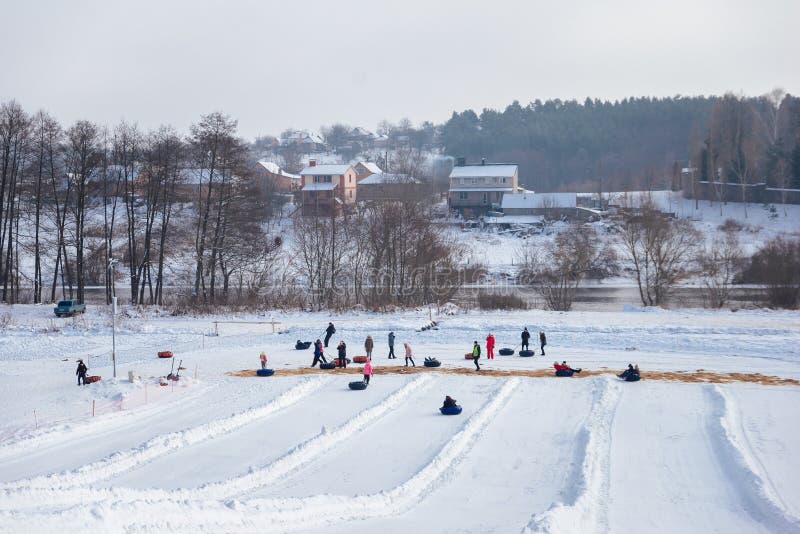 Many People Ride in the Tubing Park Editorial Photo - Image of ...