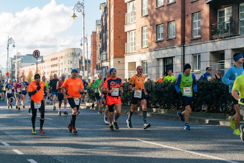 Many People Running in the 2018 KBC Dublin Marathon Editorial Stock ...