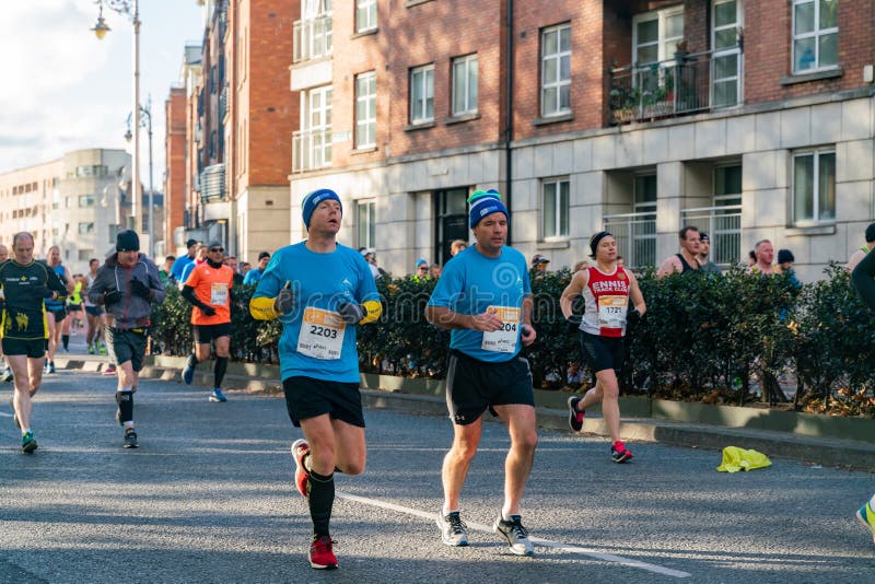Many People Running in the 2018 KBC Dublin Marathon Editorial Stock ...