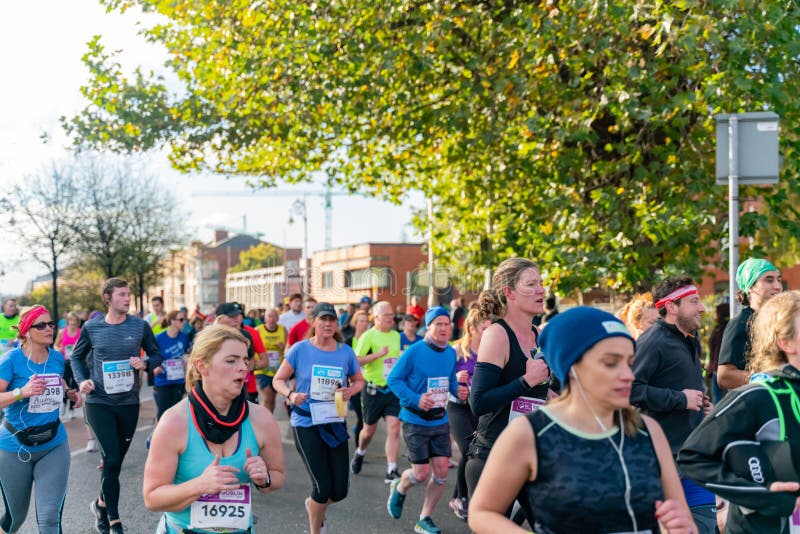 Many People Running in the 2018 KBC Dublin Marathon Editorial ...