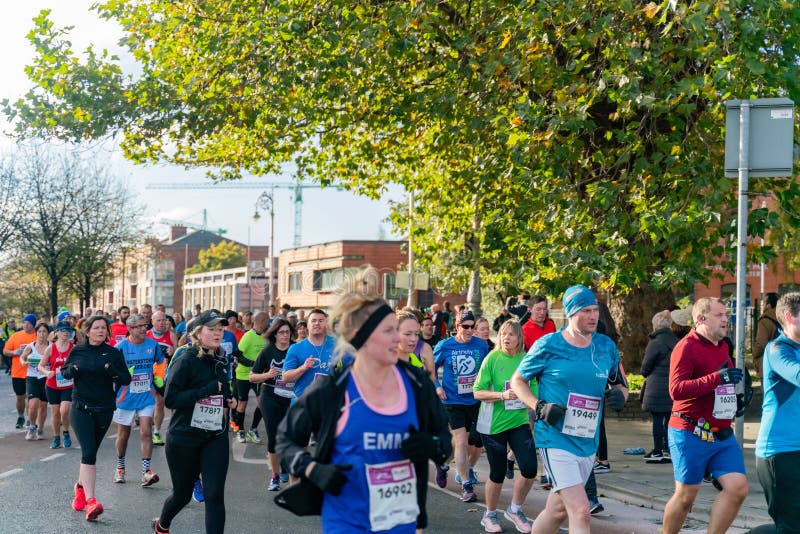 Many People Running in the 2018 KBC Dublin Marathon Editorial ...