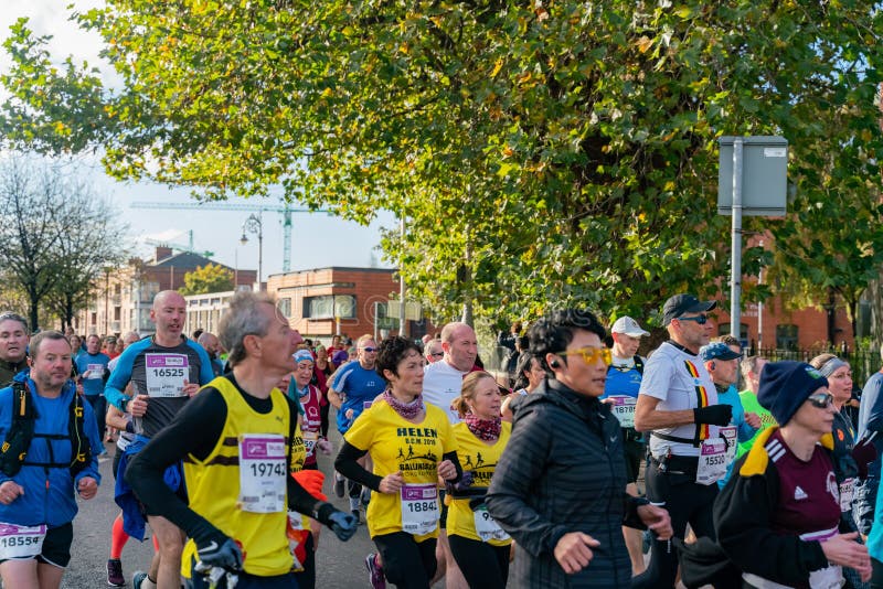 Many People Running in the 2018 KBC Dublin Marathon Editorial ...