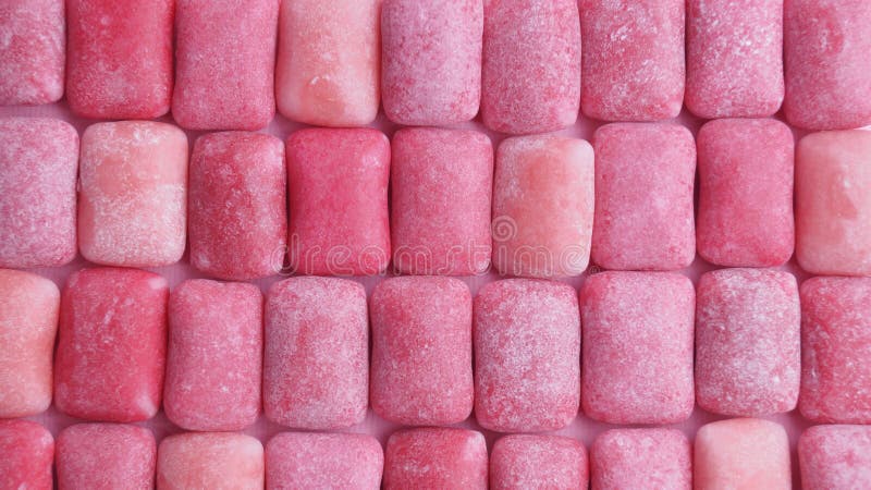 Many Pink Chewing Gums As Background, Top View Stock Photo - Image of ...
