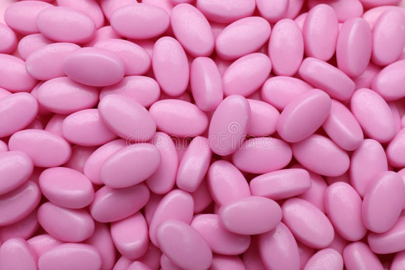 Many Pink Dragee Candies As Background, Closeup Stock Image - Image of ...