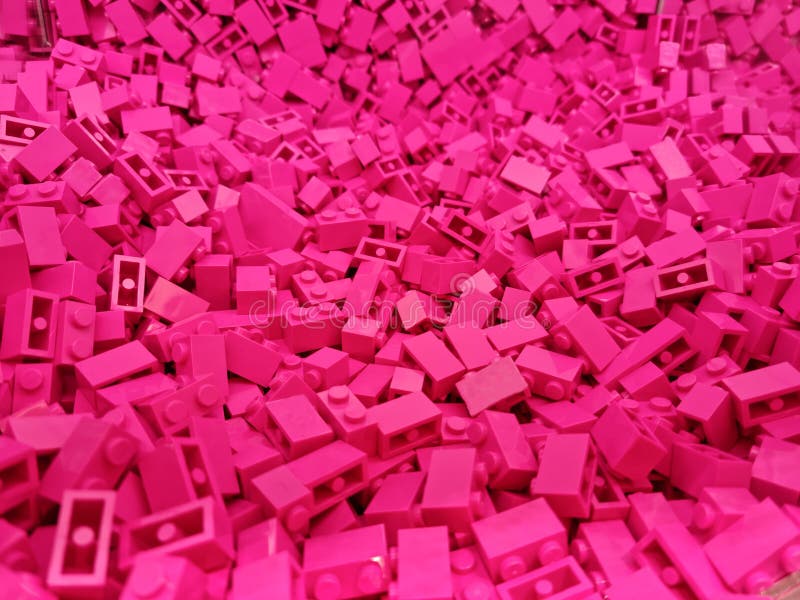 Pink Plastic Blocks Together Stock Image - Image of leisure, creative ...